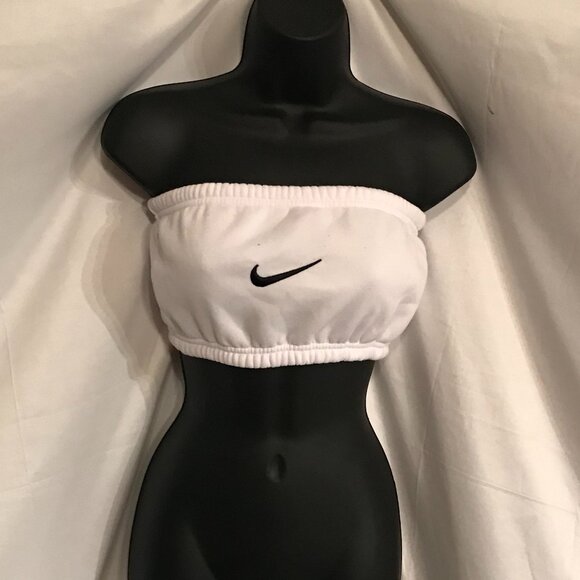 Nike | Tops | Nike Whiteblack Activewear Athletic Sport Cut Tube Top 38 ...